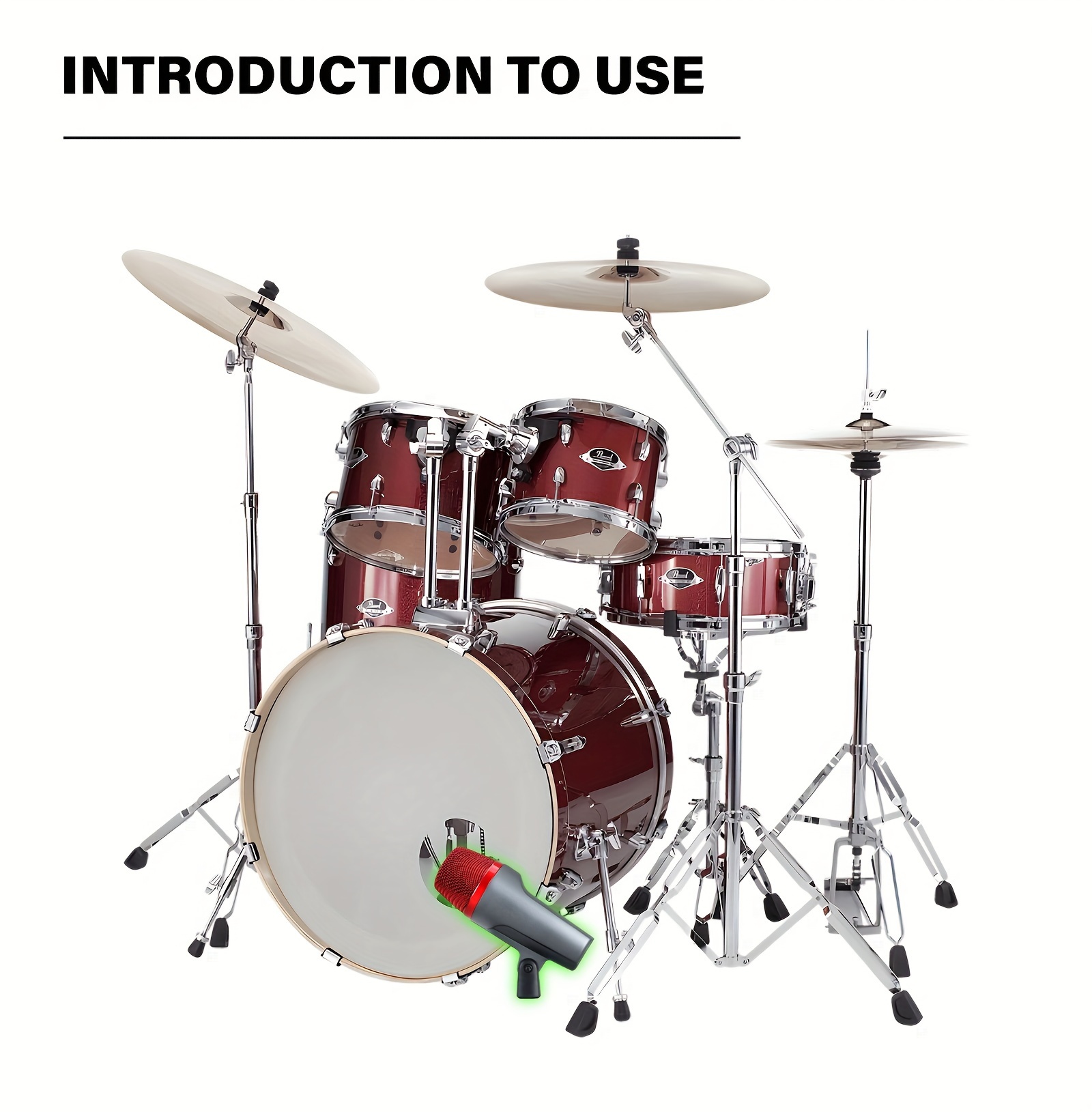 E602-ii Drum Kit Percussion Drum Performance Evening Instrument Pickup ...