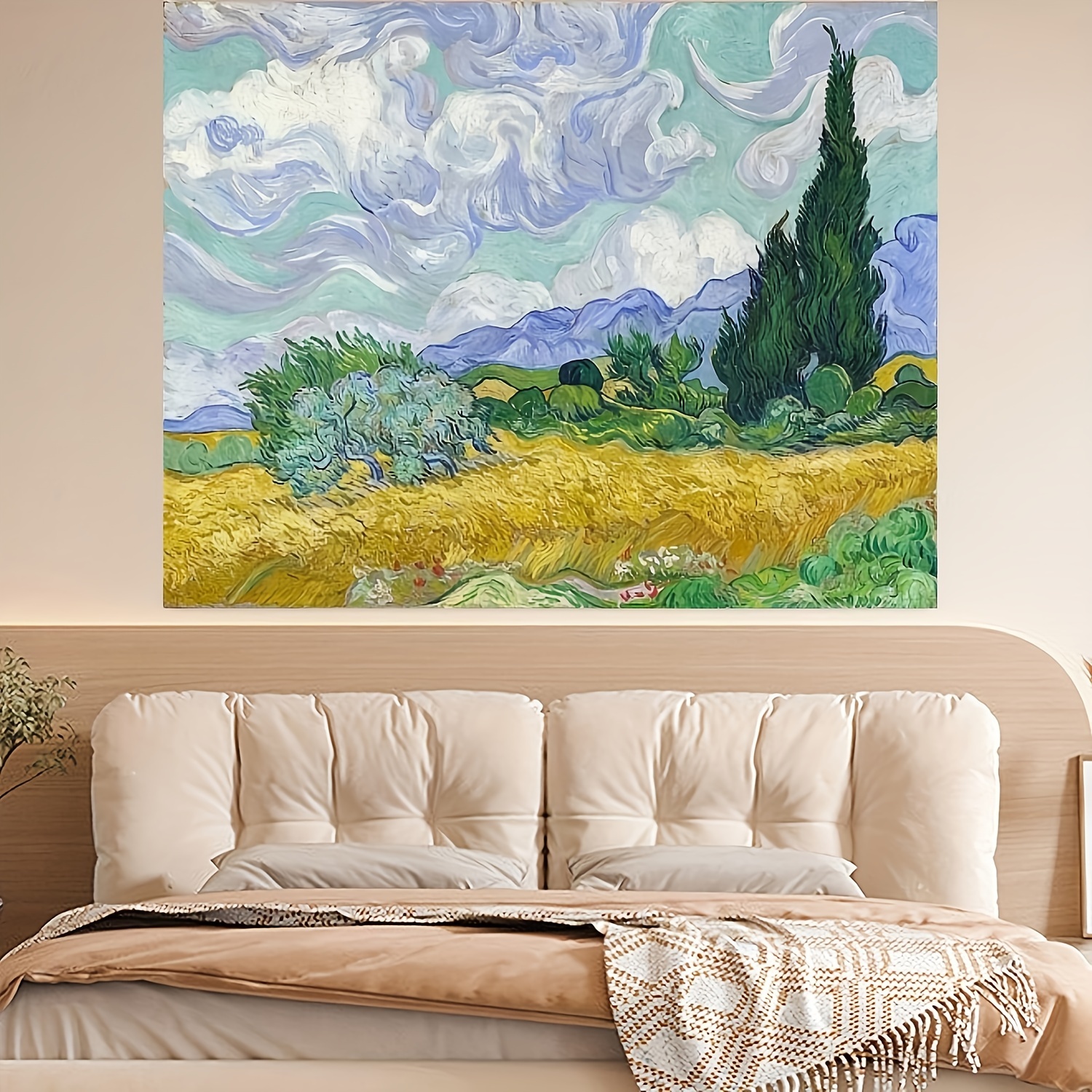 1pc Oil Painting Pattern Tapestry, Wall Hanging , For Bedroom Dorm ...