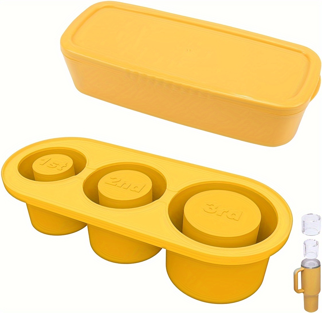 Ice Cube Tray Stanley Cup Silicone Ice Cube Trays Freezer - Temu