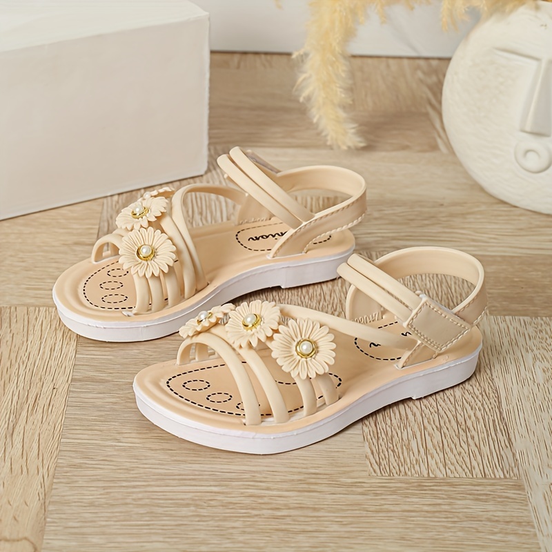 Jiageya Trendy Cute Flower Decor Open Toe Sandals Girls - Temu United Kingdom