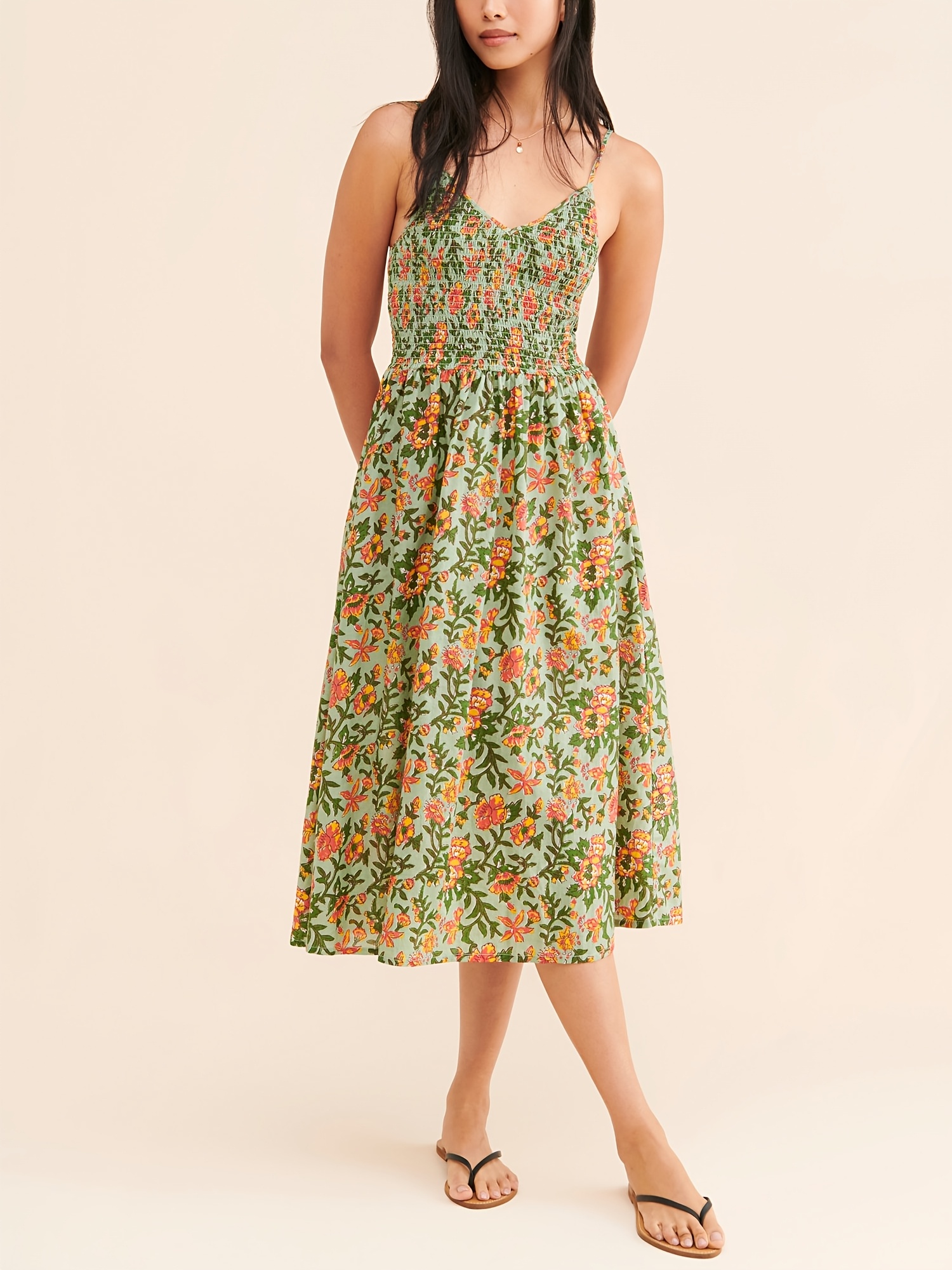 spaghetti straps dress sold on Temu United States