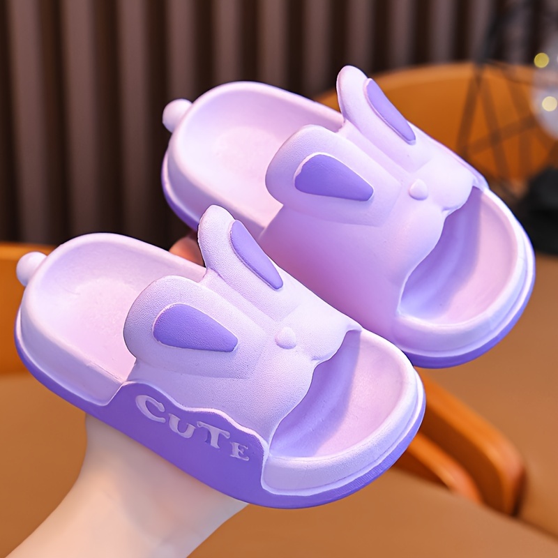 Casual Cute Bunny Open Toe Slippers Boys Quick Dry - Temu United Kingdom