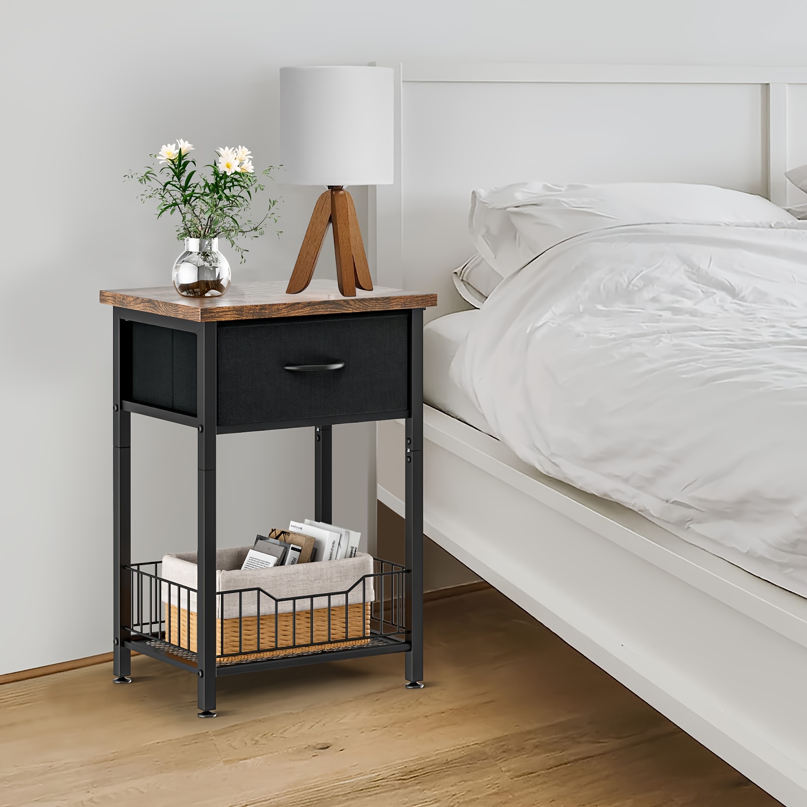 3 tier side table end table storage drawer sofa table small Temu United Kingdom