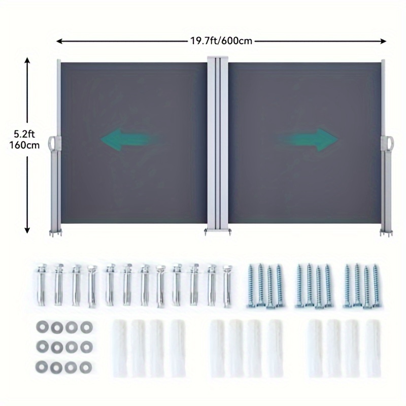 Double Side Awning Retractable Side Awning - Temu