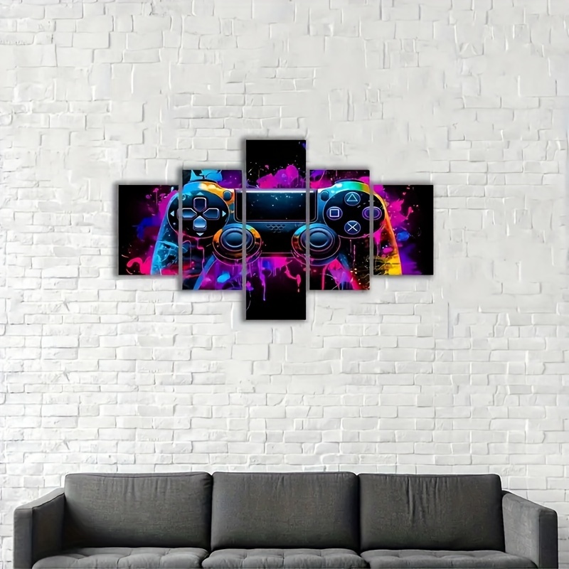 Wooden Framed Canvas Poster Modern Art Cool Colourful - Temu New Zealand