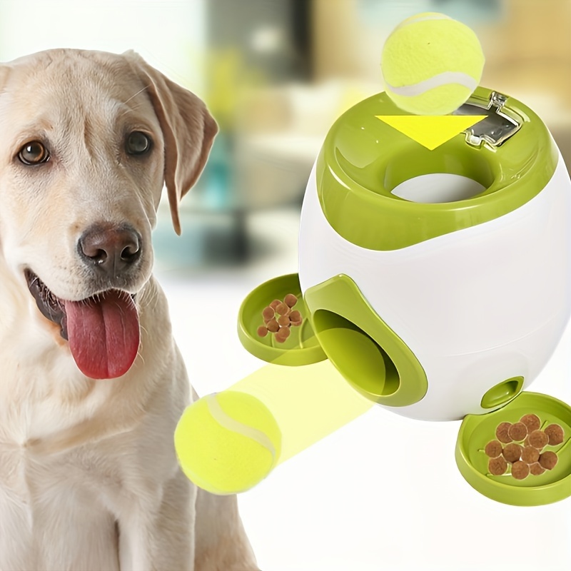 Interactive Dog Treat Dispenser Tennis Ball Launcher Fun - Temu