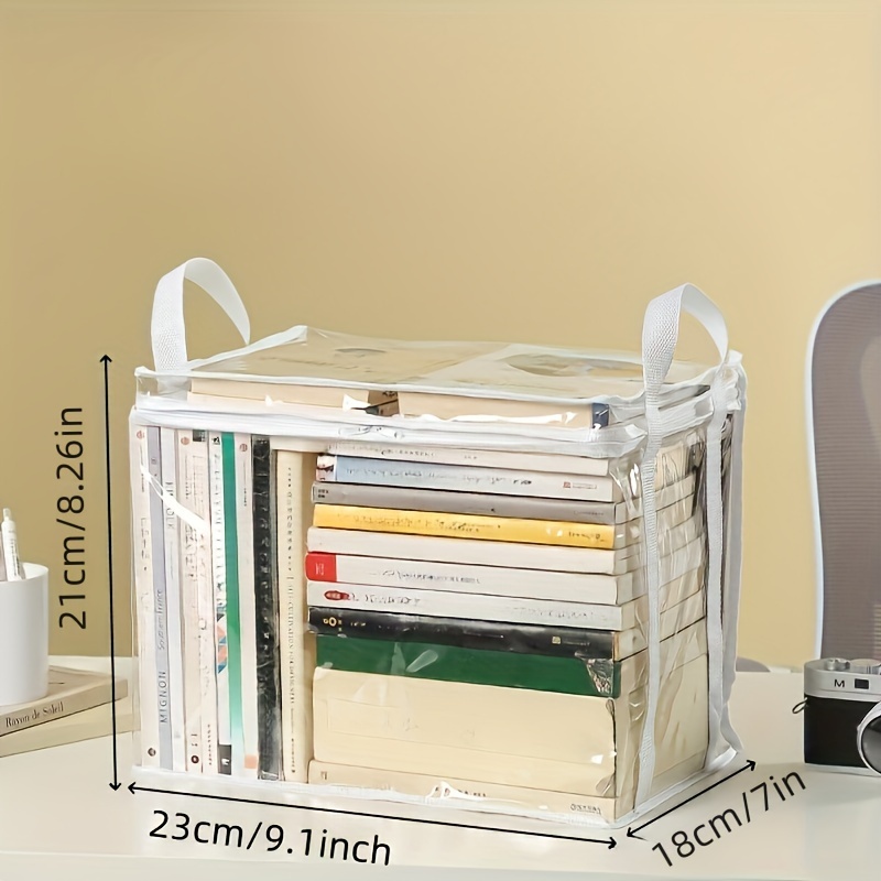 Book Transparent Storage Box Foldable Student - Temu