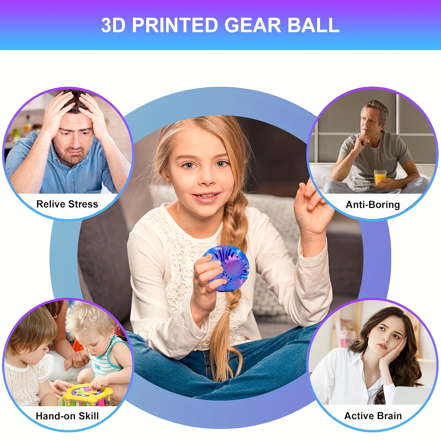 Steampunk Gear Ball Fidget Toy 3d Printed Spinning Cube - Temu Australia