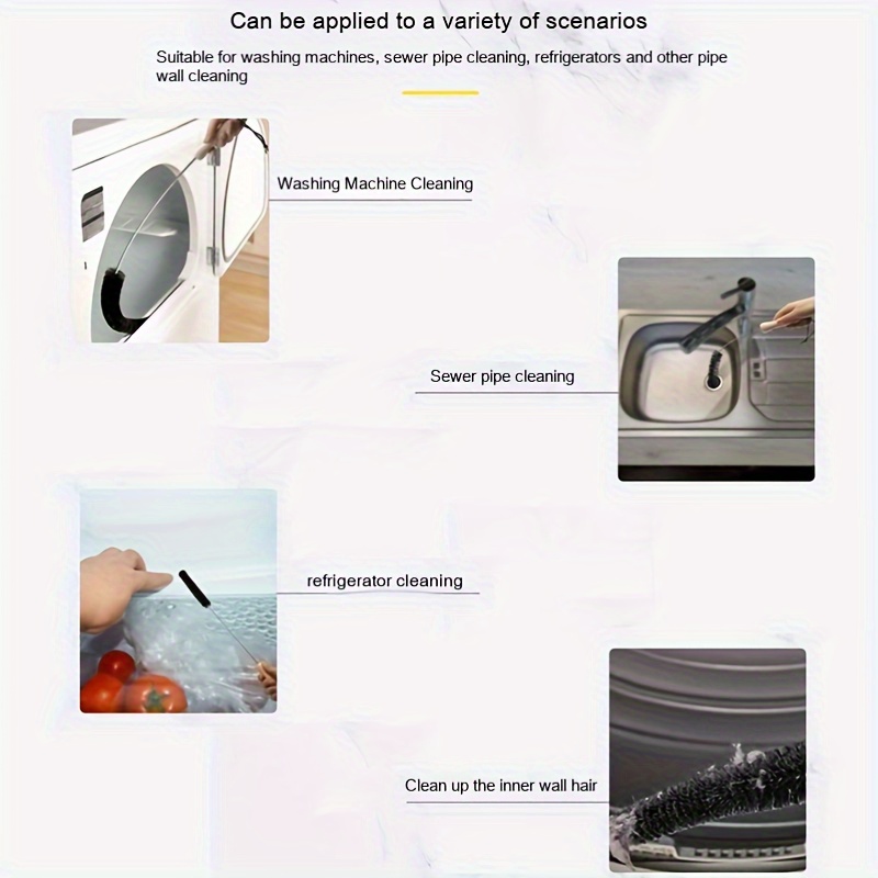 "flexi-clean" 1pc Reusable Washing Machine & Dryer Vent Cleaning Brush ...