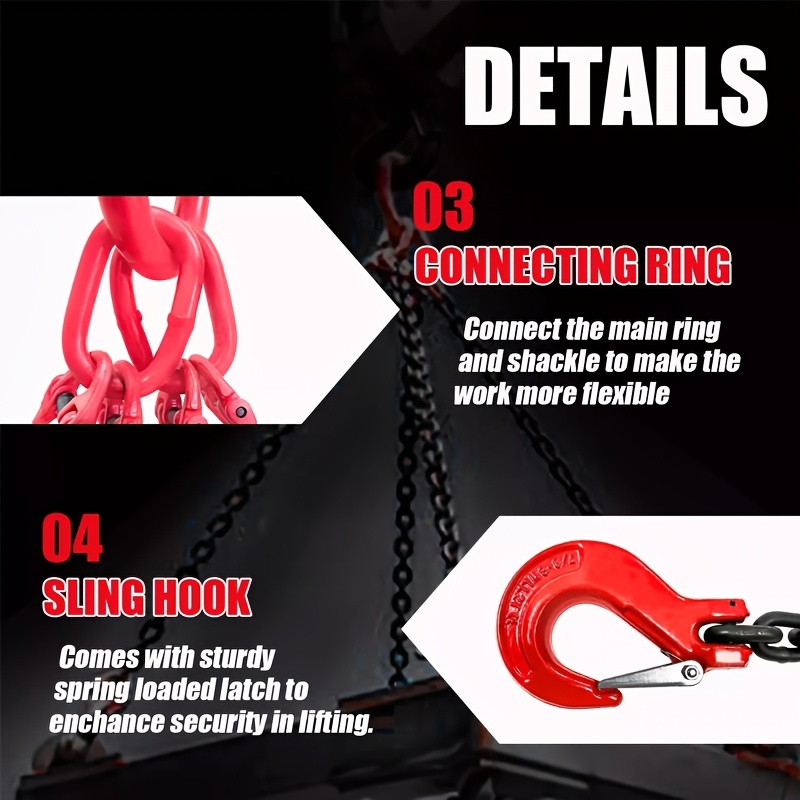 Electric Hoist Beamnova Lifting Chains With Adjuster Hooks 3 8 Inch X ...