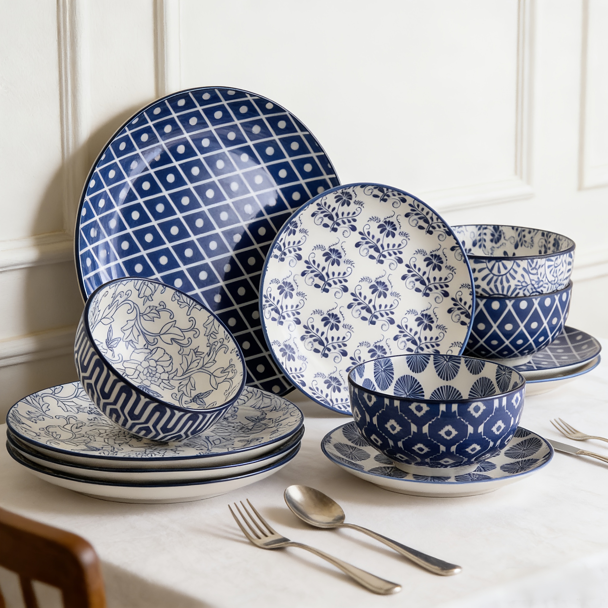 blue flower dishes sold on Temu United States