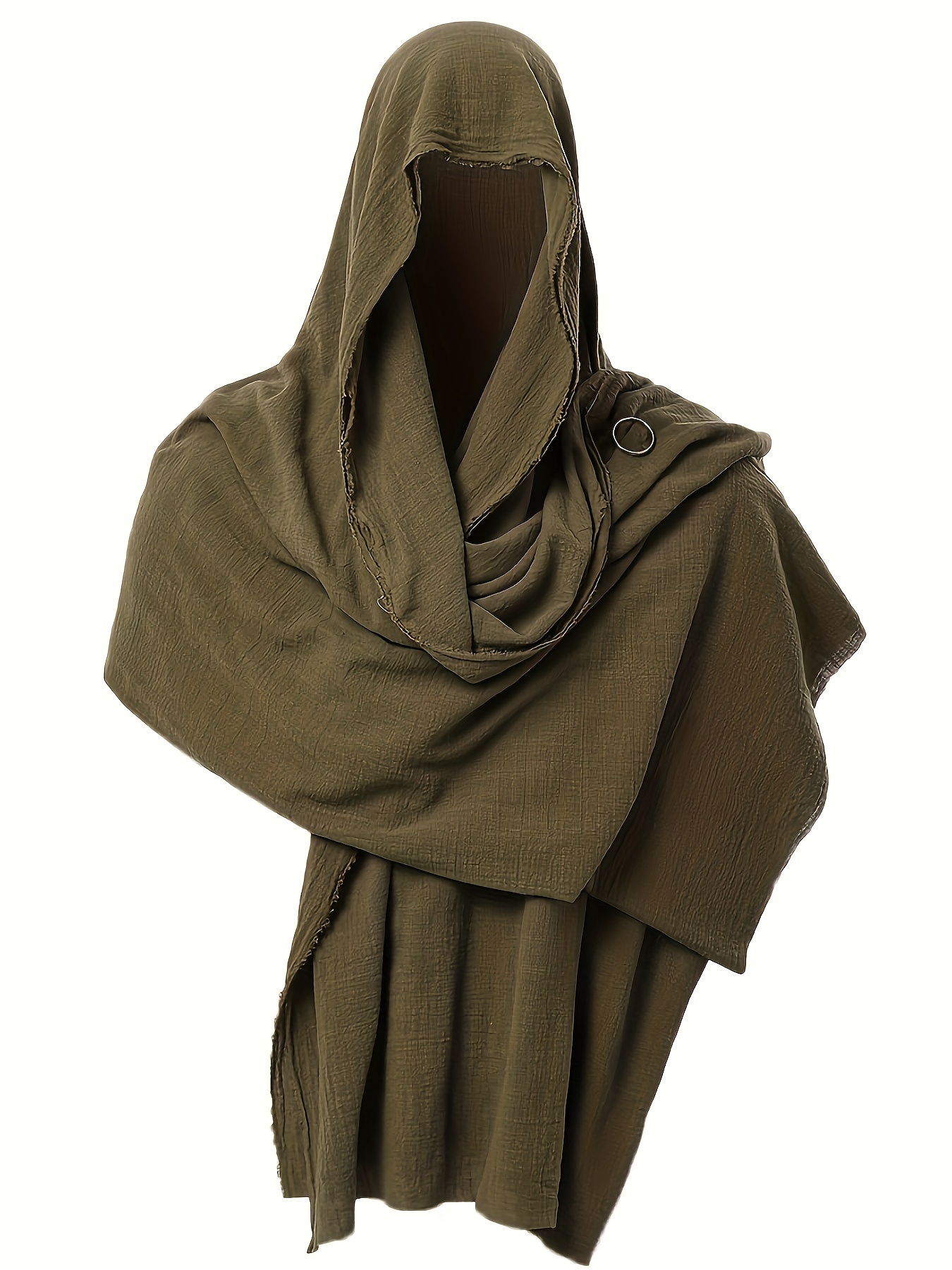 Renaissance Medieval Costume Men Shawl Scarf Shaman Cowl Cloak Cape ...