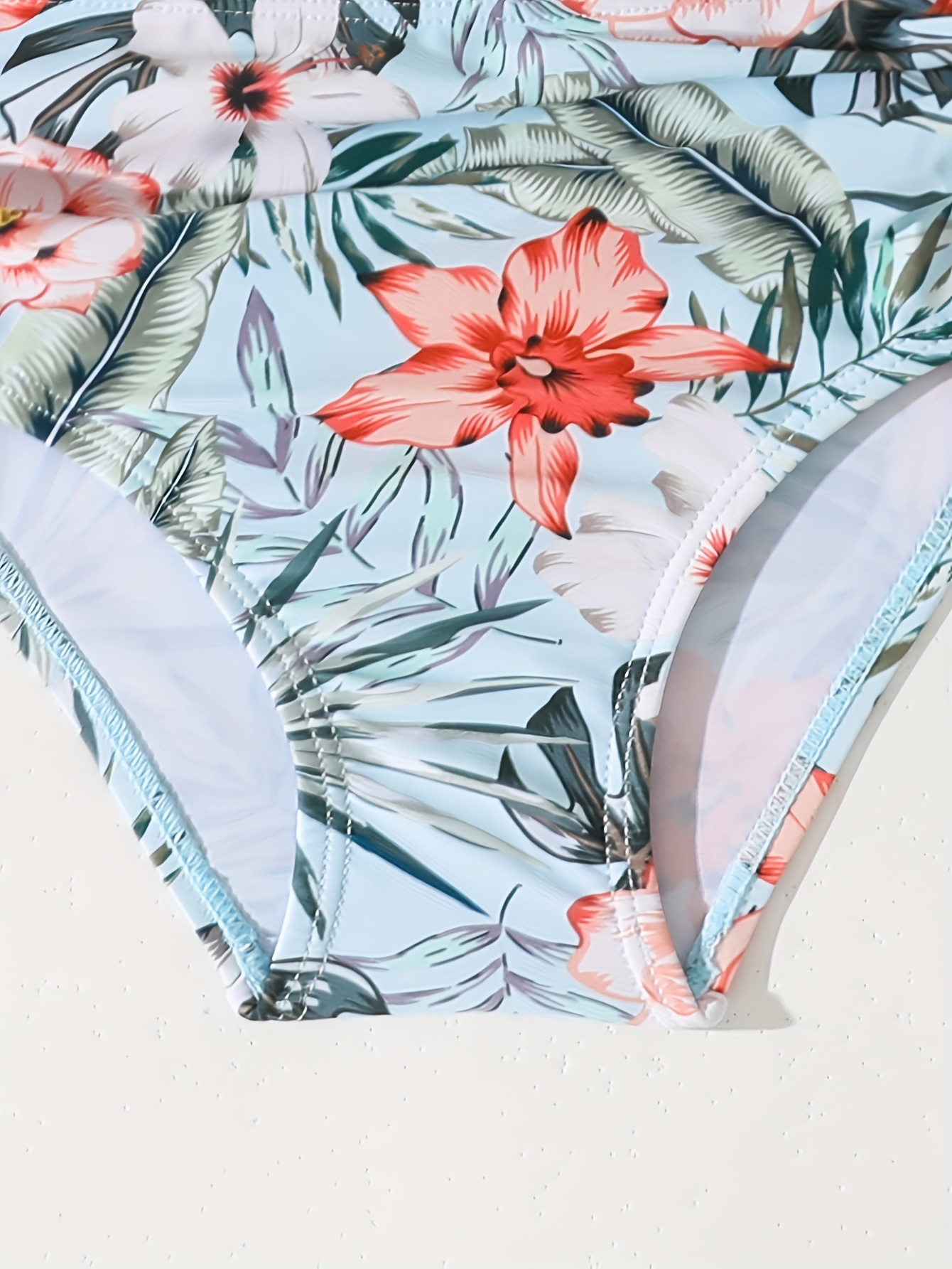 Frill Trim Bikini Top მოკლე 2 ცალი საცურაო კომპლექტი Temu Georgia
