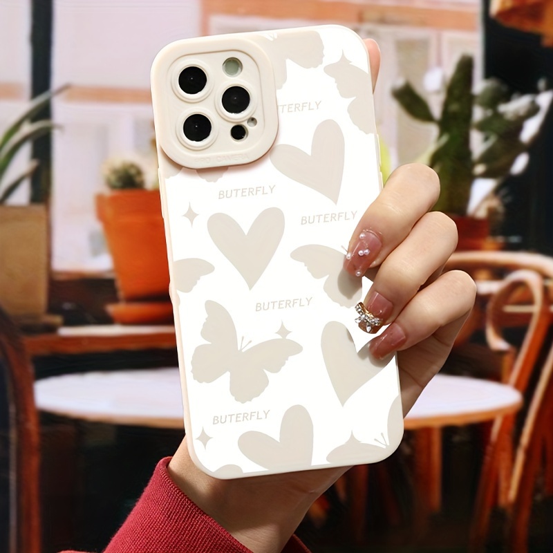 New Case Camera Protection Blue Heart Iphone 11 12 13 14 15 - Temu ...