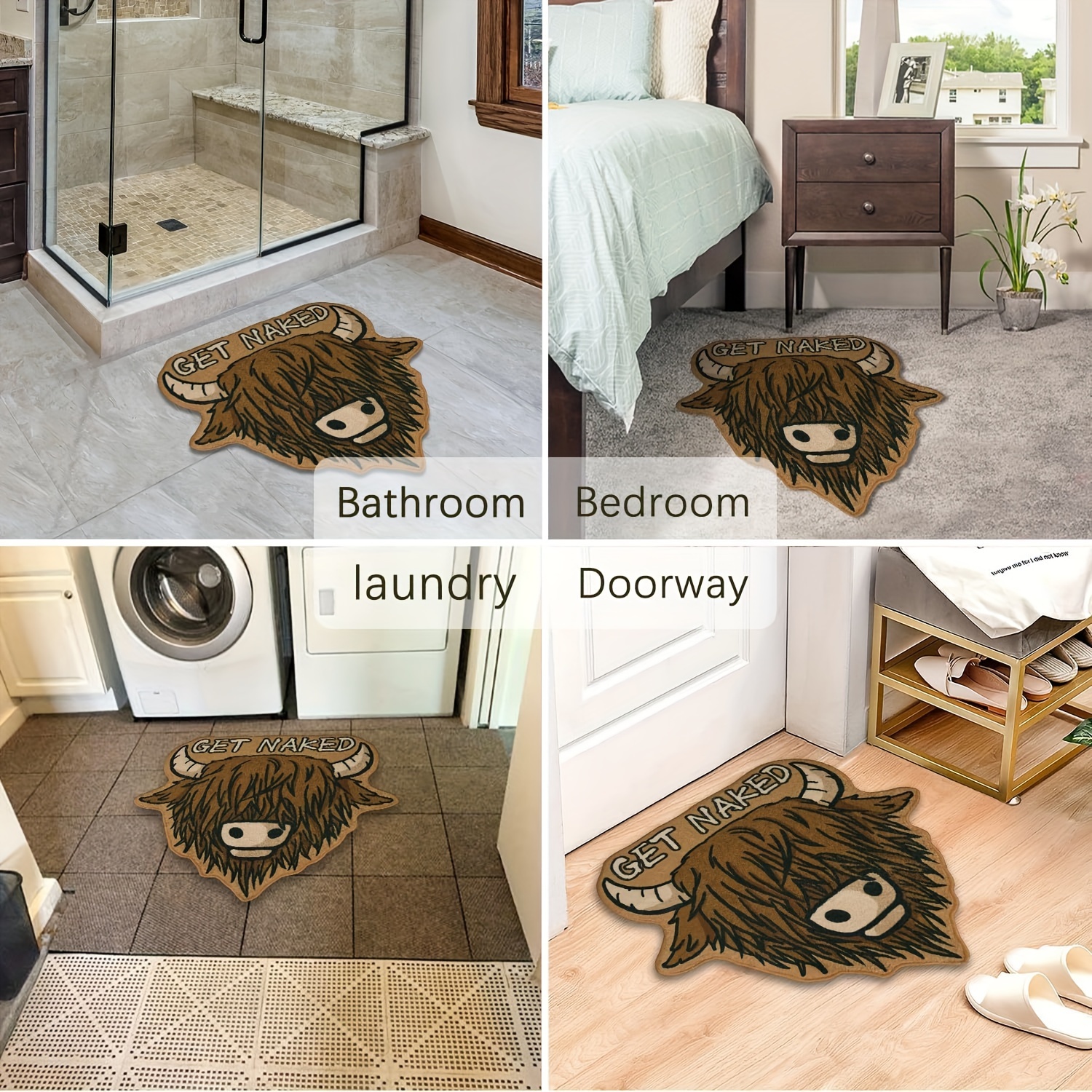 animal shaped irregular bathroom rug funny decorative - Temu Australia