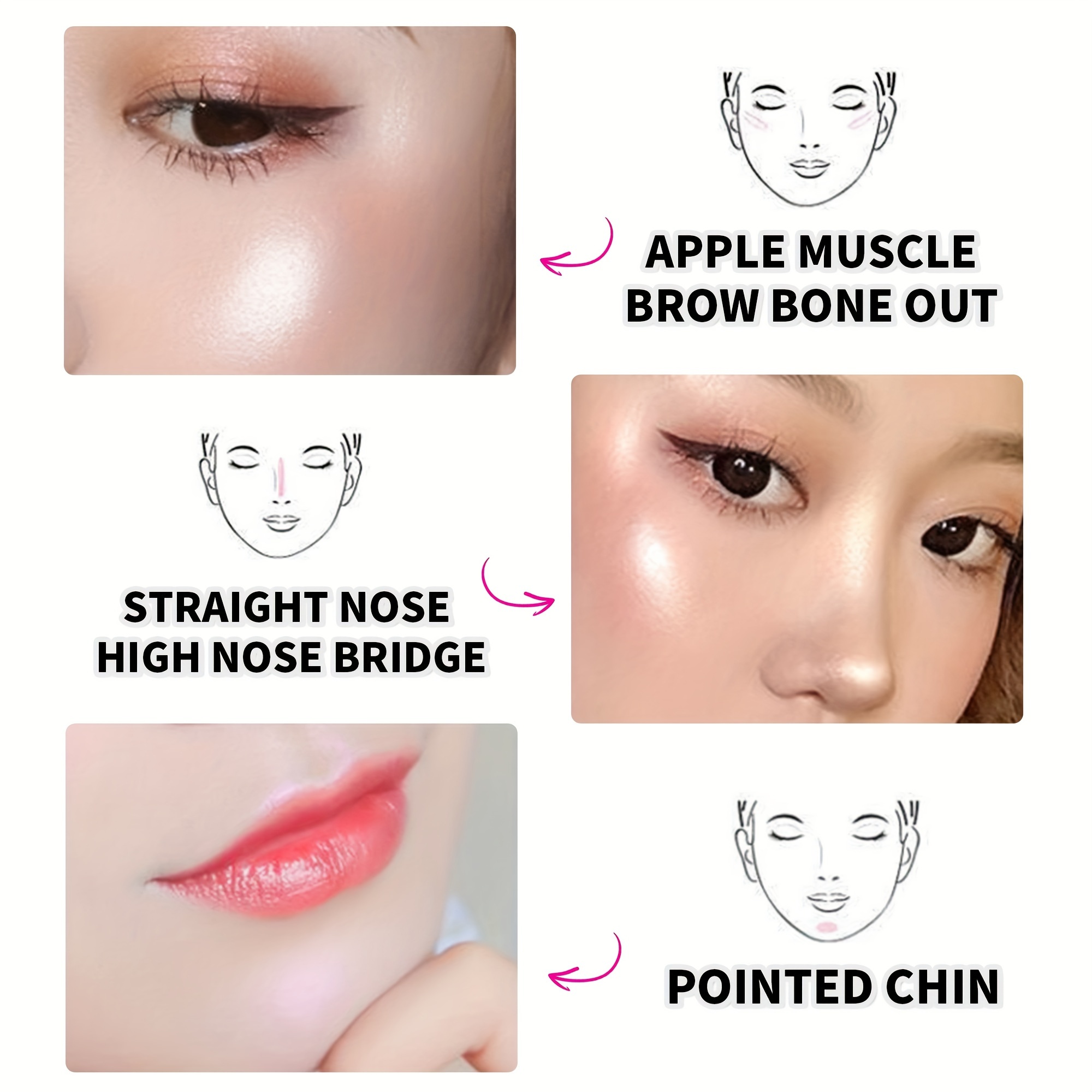 مجموعة هايلايتر URATM Beauty هايلايتر برونزي - Temu