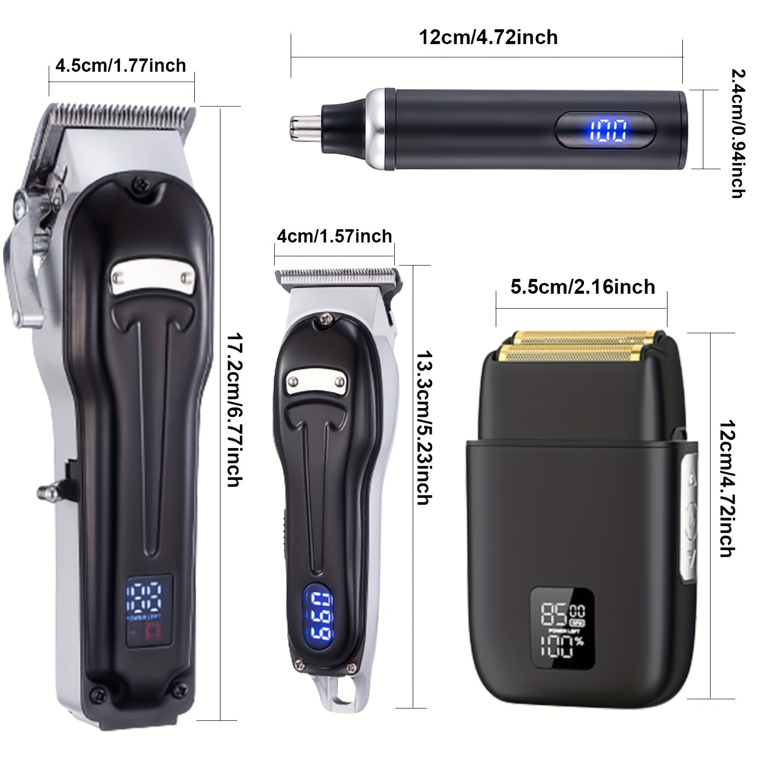 Ensemble 4 Pièces Coupe Cheveux Rasage Comprenant Tondeuses - Temu