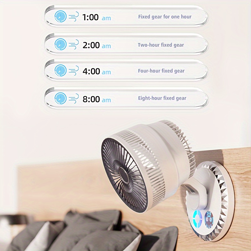 Usb Rechargeable Desk Fan Ambient Light Air - Temu Portugal