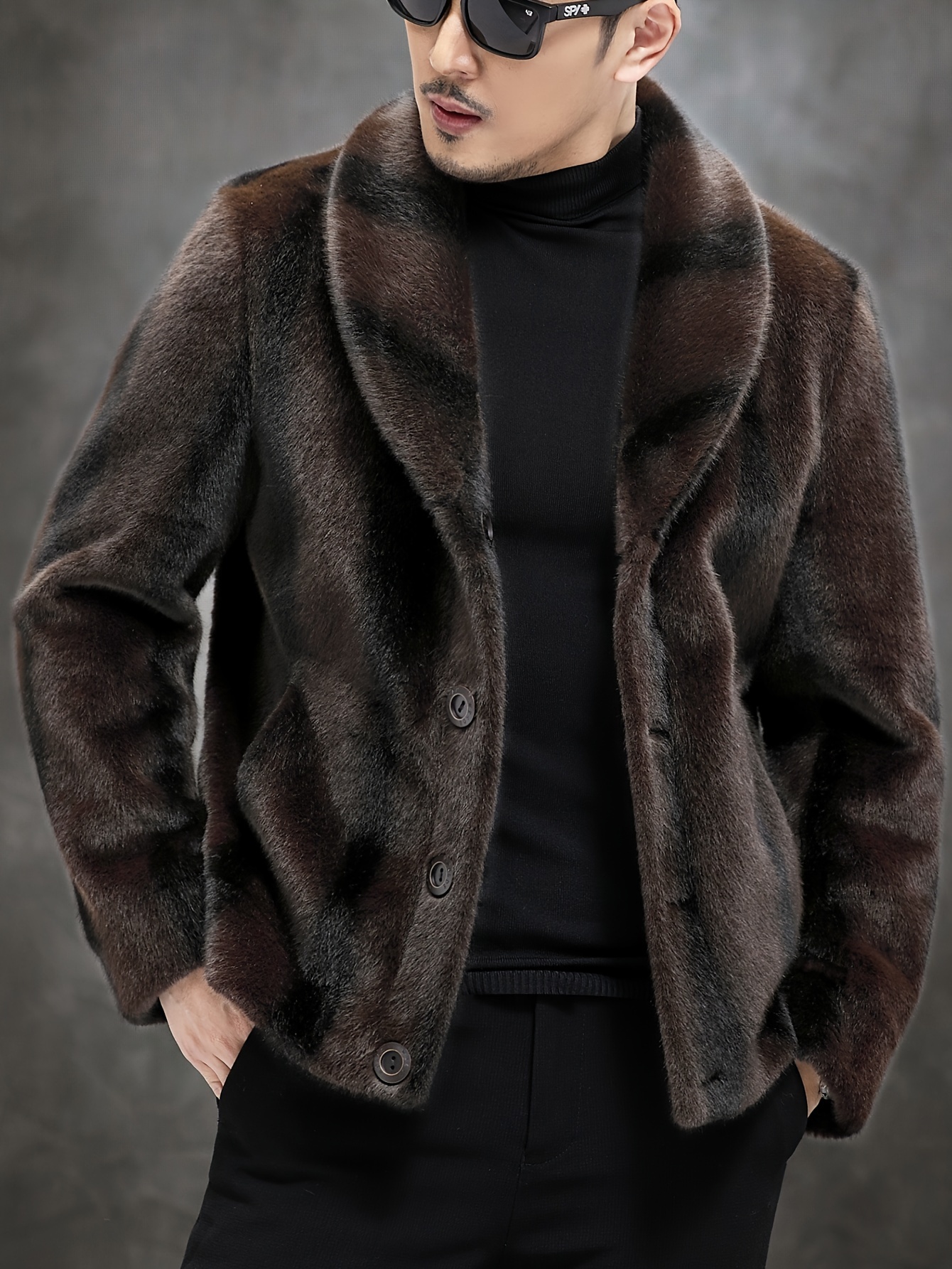 men fur coat sold on Temu New Zealand