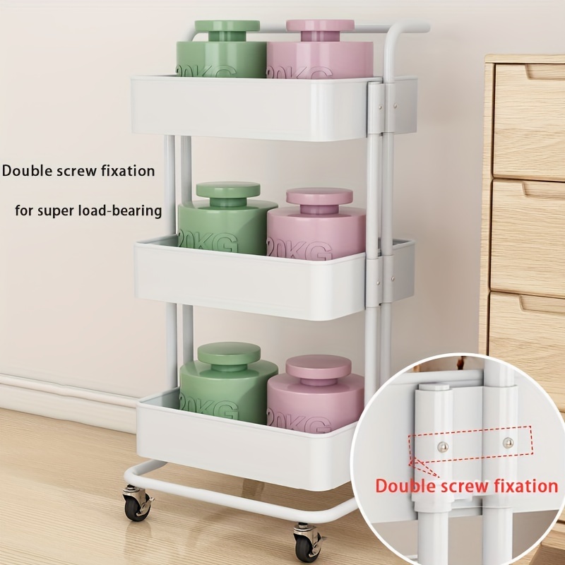 3 tier rolling cart table top storage rack - Temu Australia
