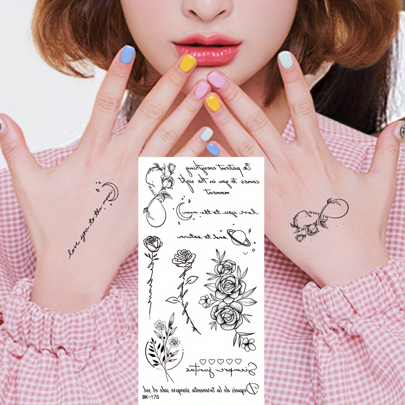 Waterproof Temporary Tattoo Sticker Cosmic English Phrases - Temu Australia