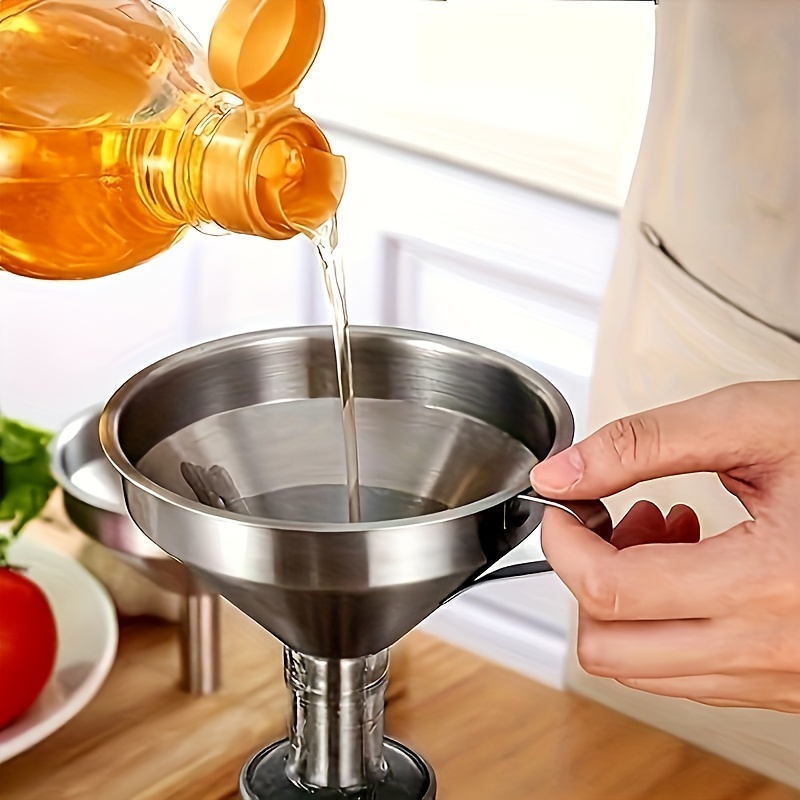 Oil Funnel Cooking Funnel Detachable Filter Filling Device - Temu Australia