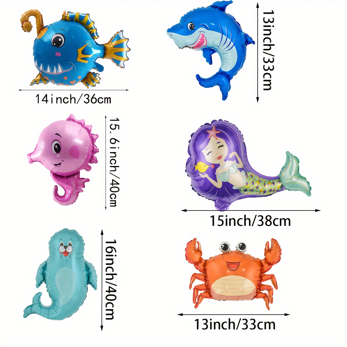 Shark Balloons Set Animal Themed Birthday - Temu