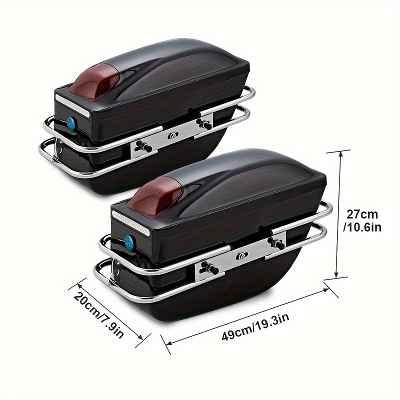 A Pair Motorbike Hard Case Bags Side Trunk Motorcycle - Temu