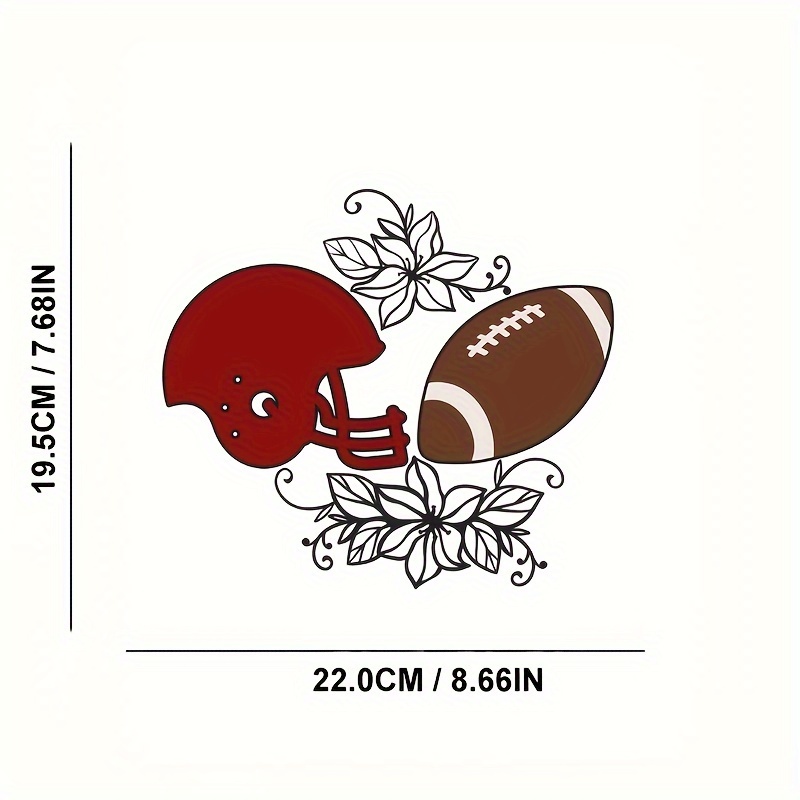 Football Helmet Flower Car Sticker Laptop Bottle Truck Phone - Temu Canada