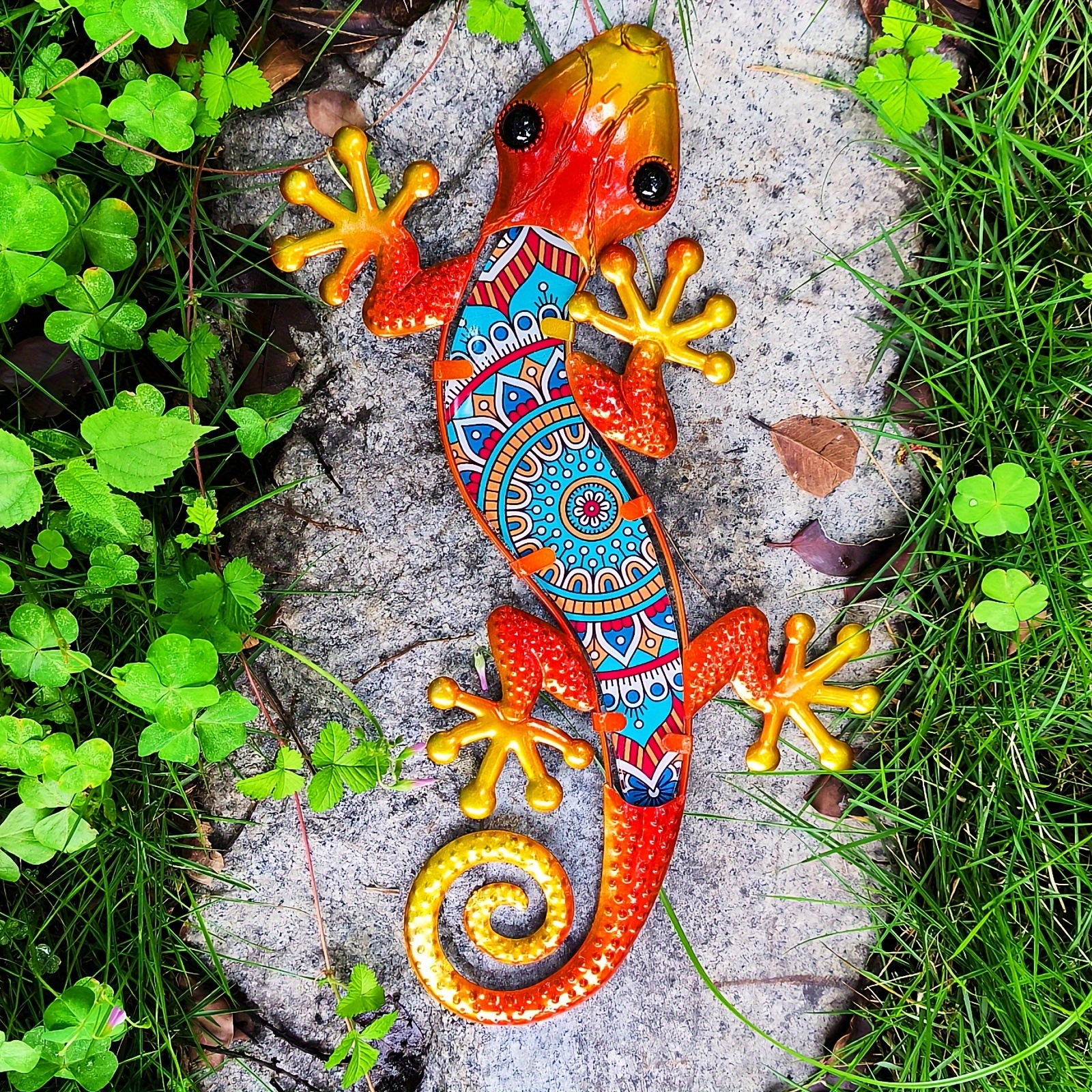 Art Deco Metal Lizard Wall Art Statue Outdoor Indoor - Temu United Kingdom