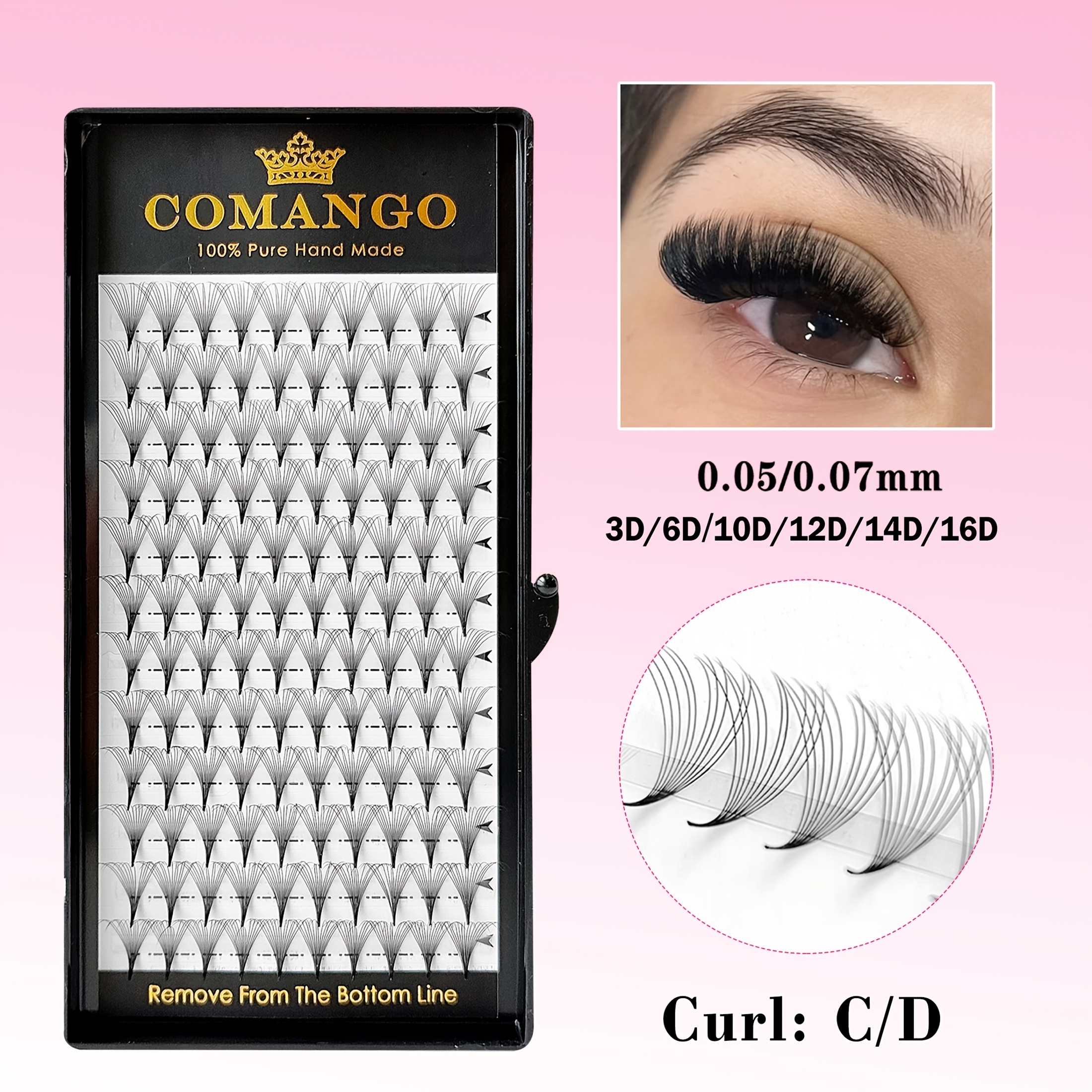 lash fans premade sold on Temu United States