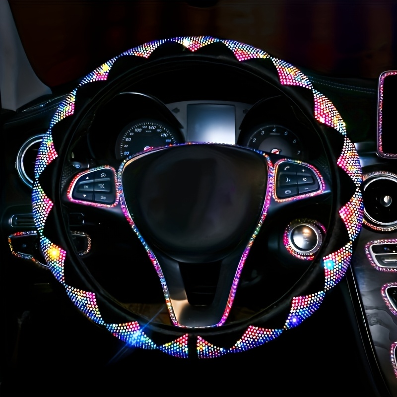 colorful car steering wheel cover Temu