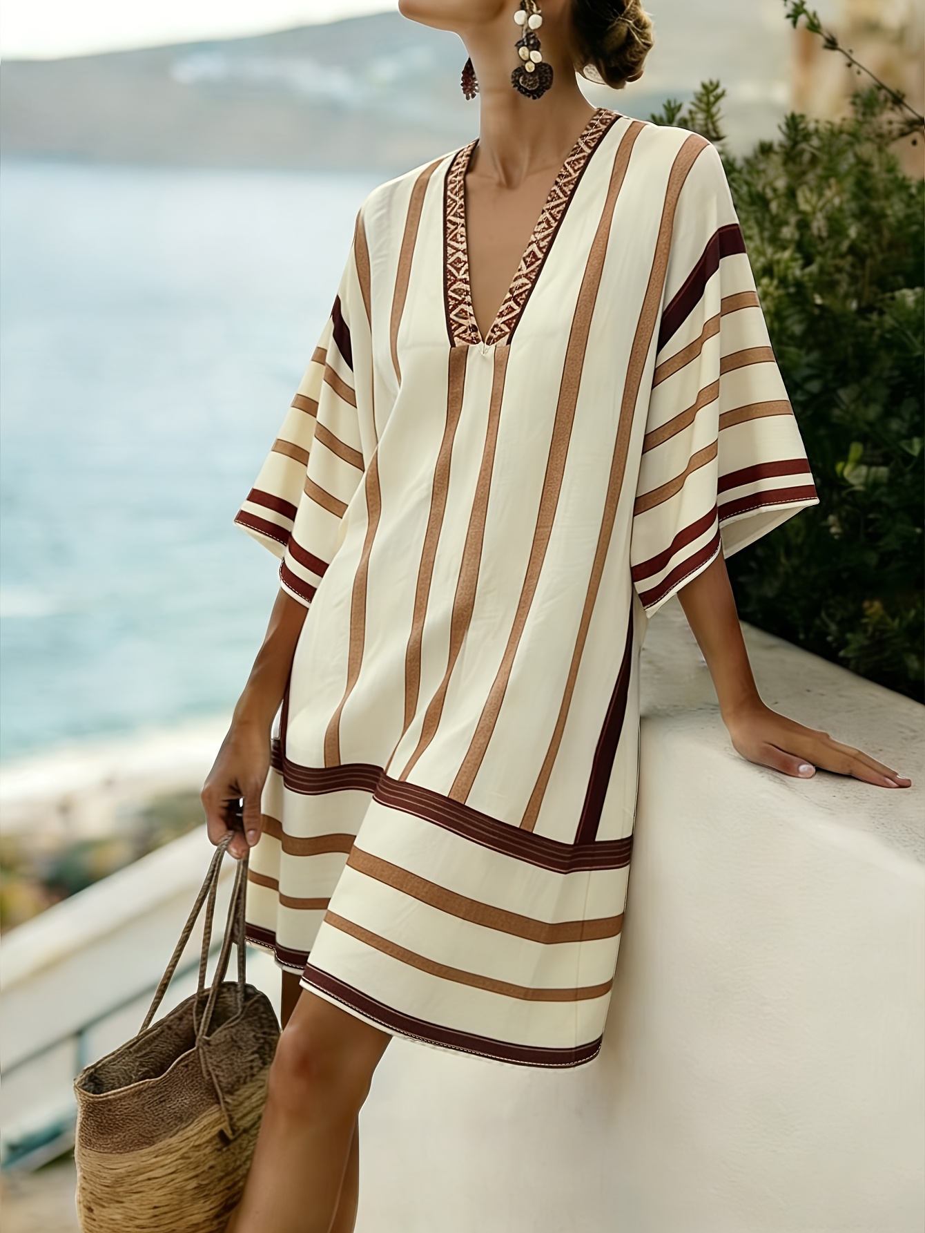 bohemian style dresses for women sold on Temu United States