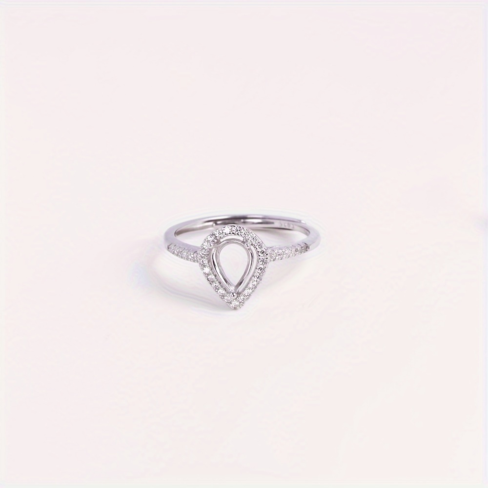 Silvery Rose Golden 925 Sterling Silver Ring Setting Diy - Temu United Kingdom