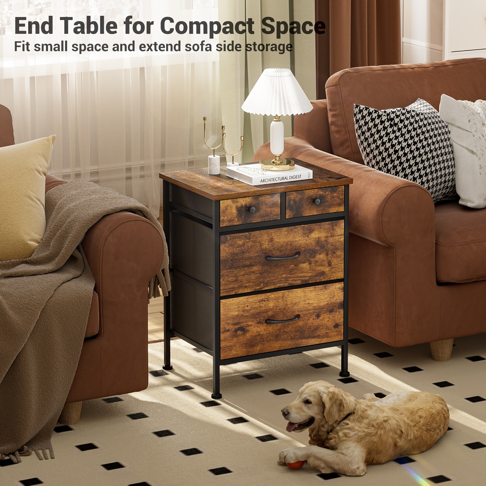 night stand set 4 drawers small dresser bedroom end table Temu