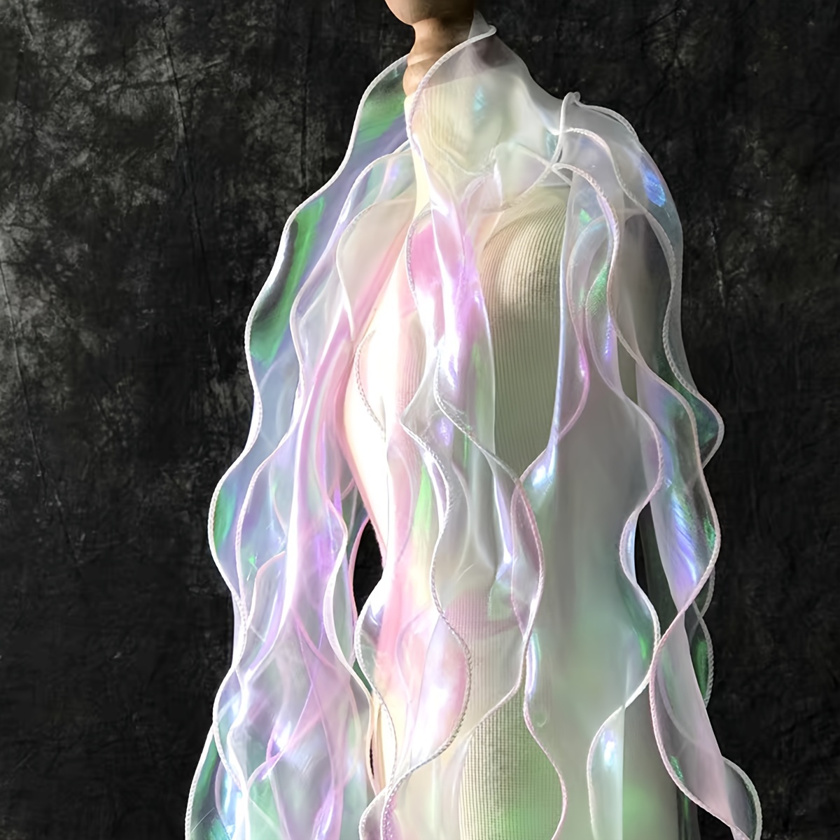 3 Yards Wide Mermaid Water Wave Ruffles Symphony Fish Tail - Temu