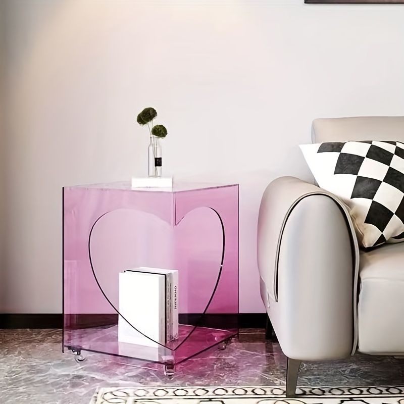 acrylic side table nightstand minimalist transparent end Temu