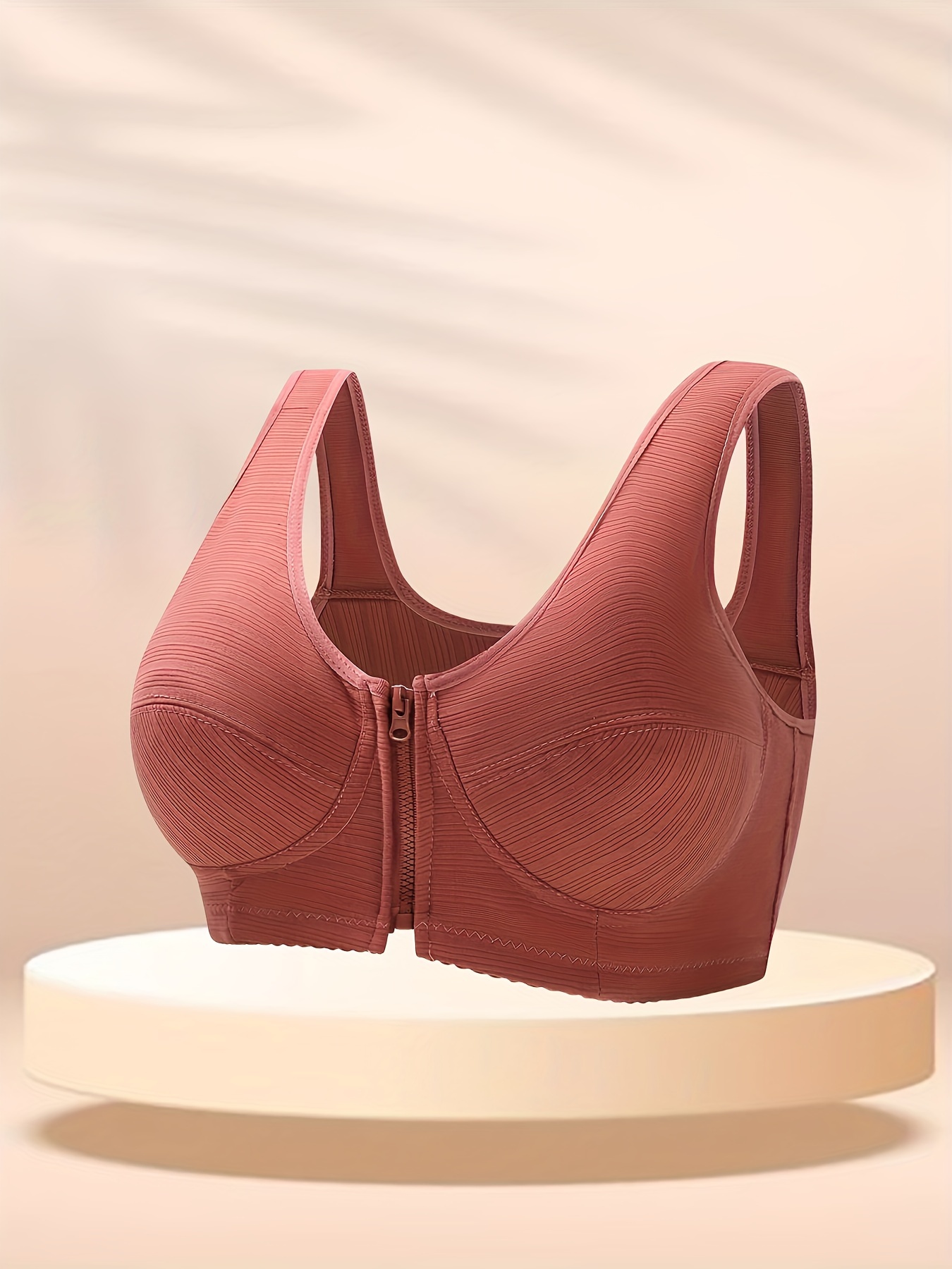 Comfortable Wireless Bra With Wide Straps And A Sturdy Front - Temu Belgium
