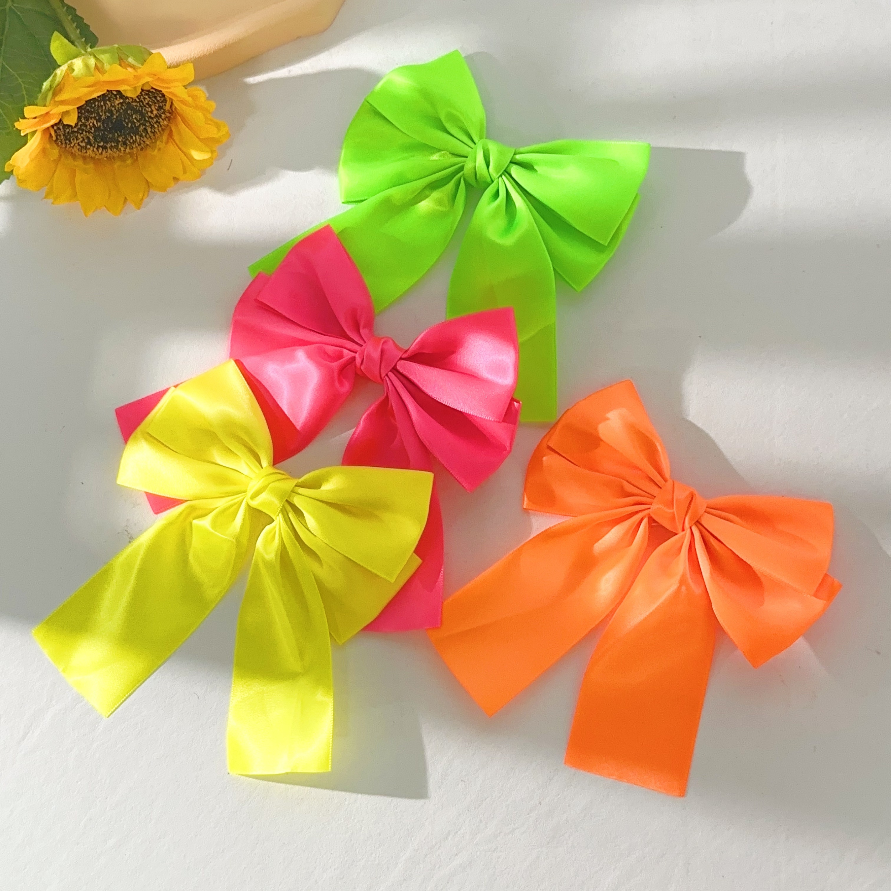 Diademas Lazos Dulces Y2k Colores Fluorescentes Brillantes - Temu ...