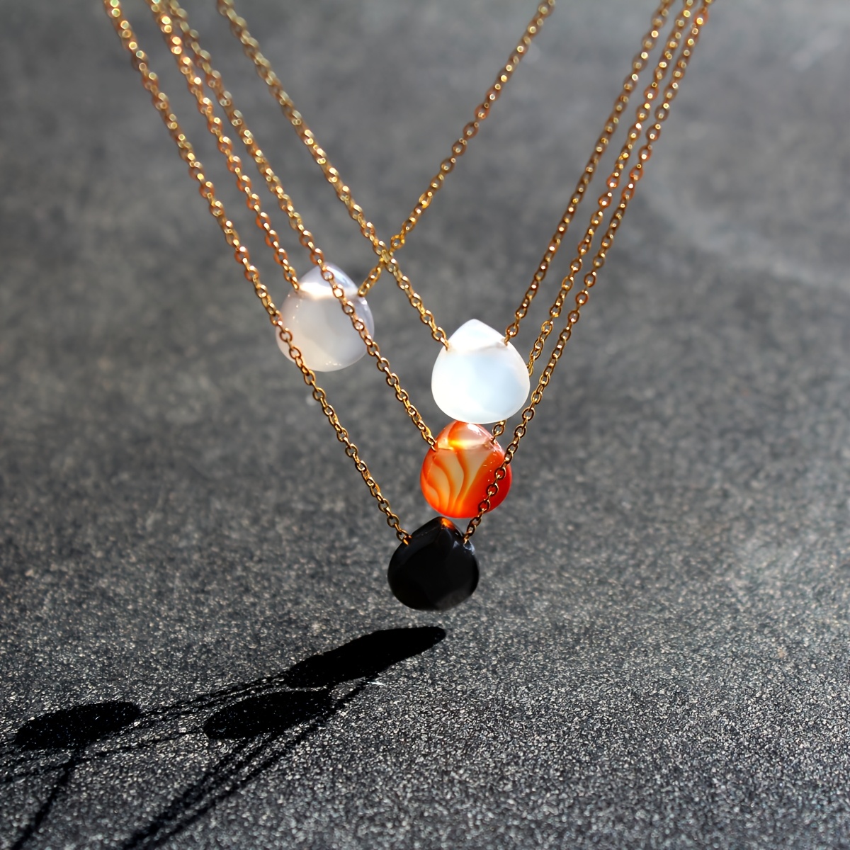 natural stone jewelry sold on Temu United States