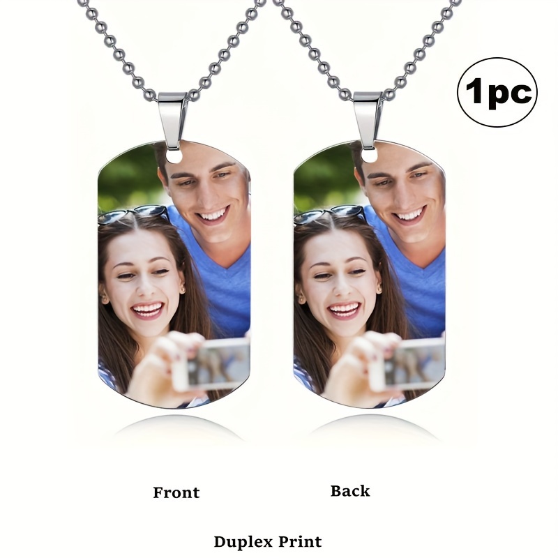 Customized Colorful Photo Pendant Necklace Personalized Neck - Temu ...