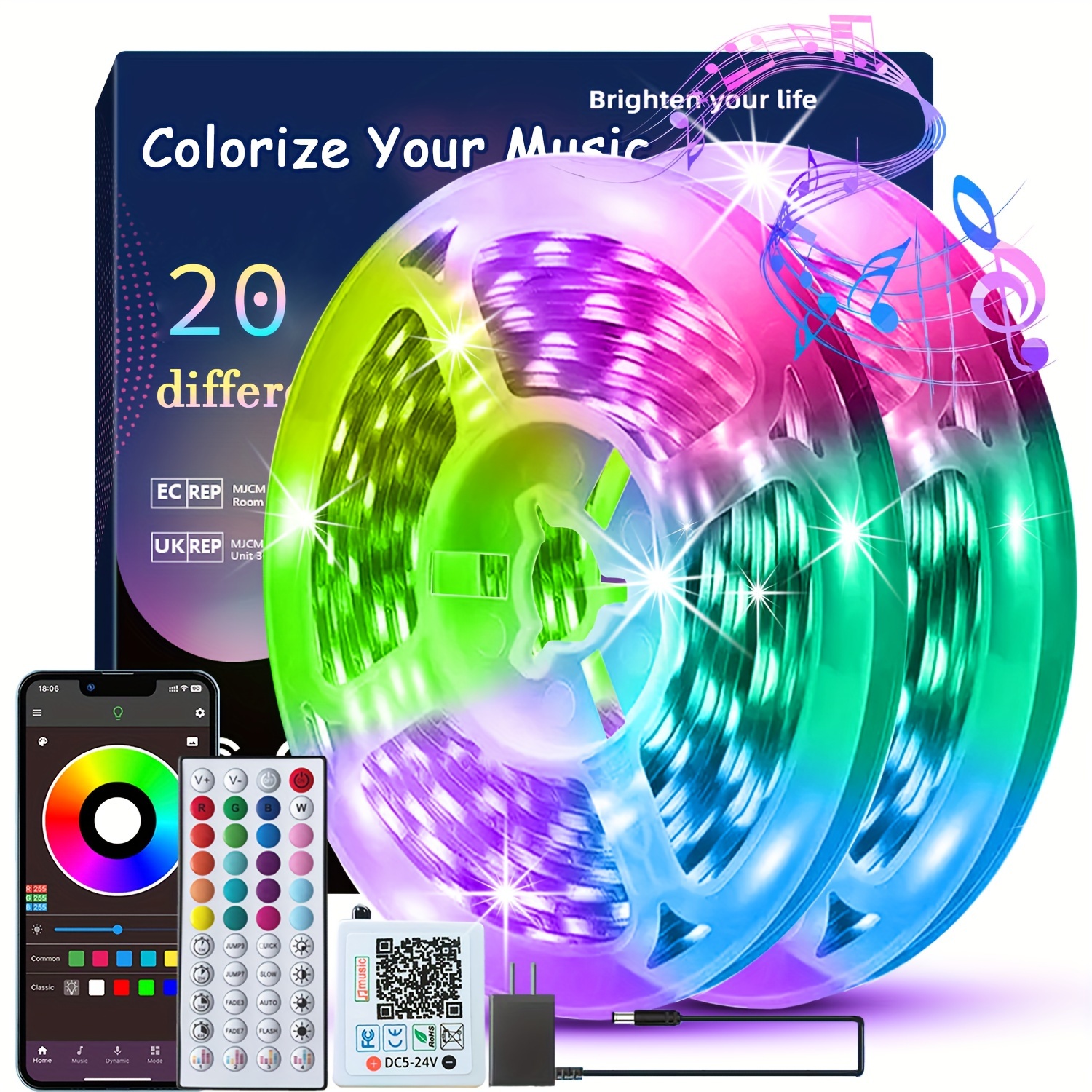 led lights sold on Temu United States