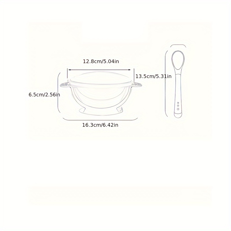 1set Magic Plastic Suction Bowl, Feeding Plate, Dining Salad Fruit Soup ...