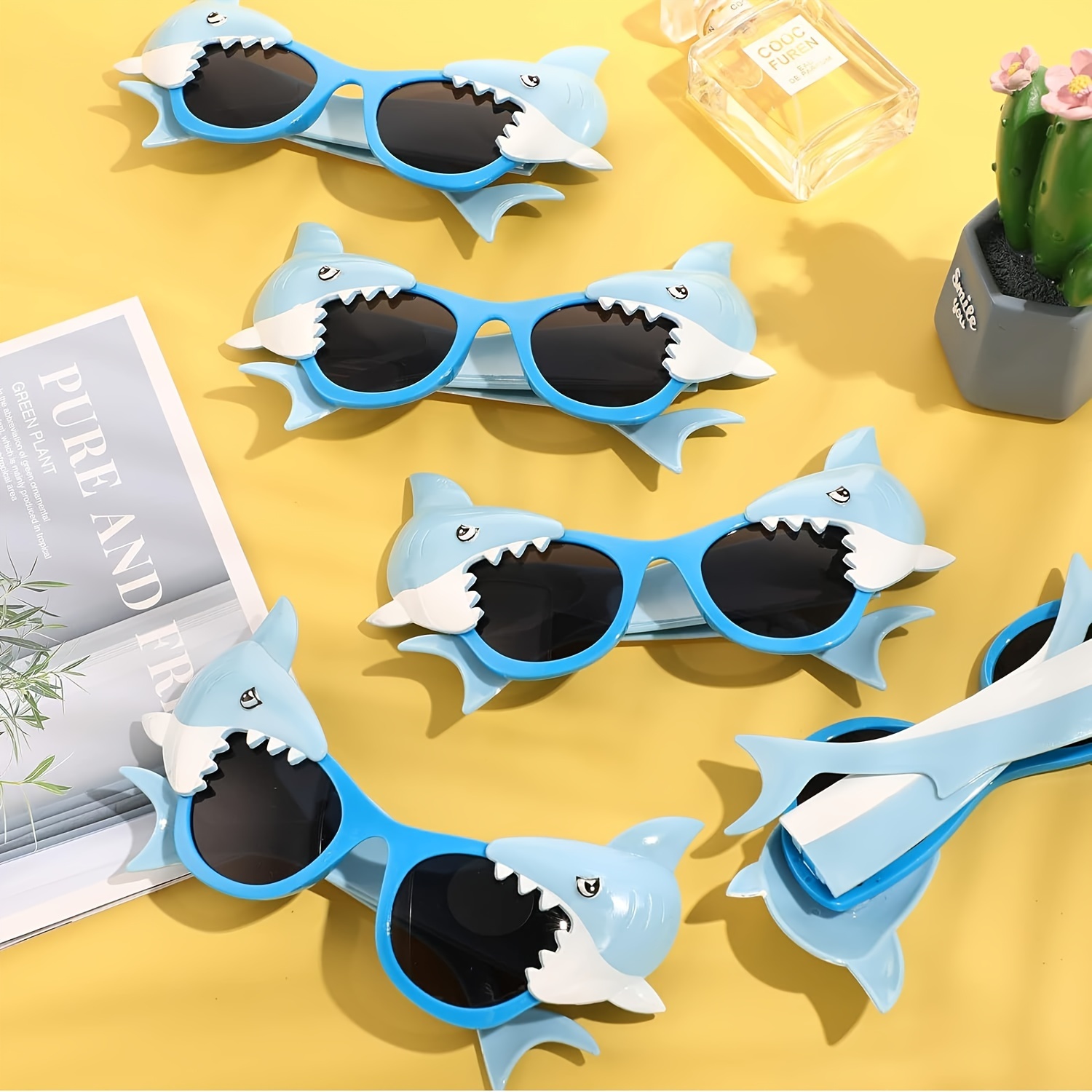 Shark Eye Glasses Hawaiian Party Ocean Party Themed - Temu