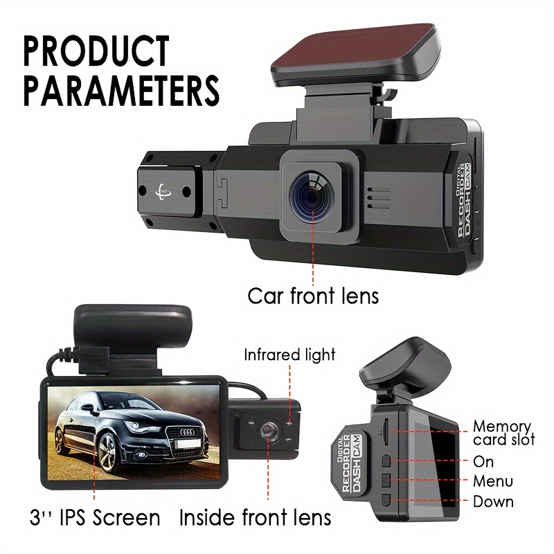 Dvr Wideangle Car Dashcam Infrared Night Vision High - Temu South Africa