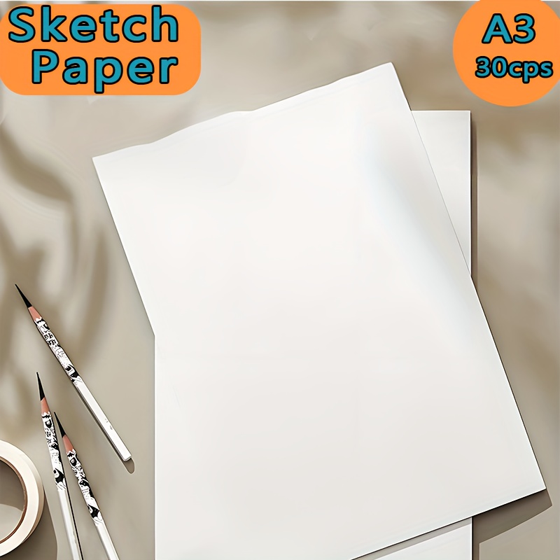 Fine Texture A3 Sketch Paper 30 Sheets For Artistic - Arts, Crafts ...