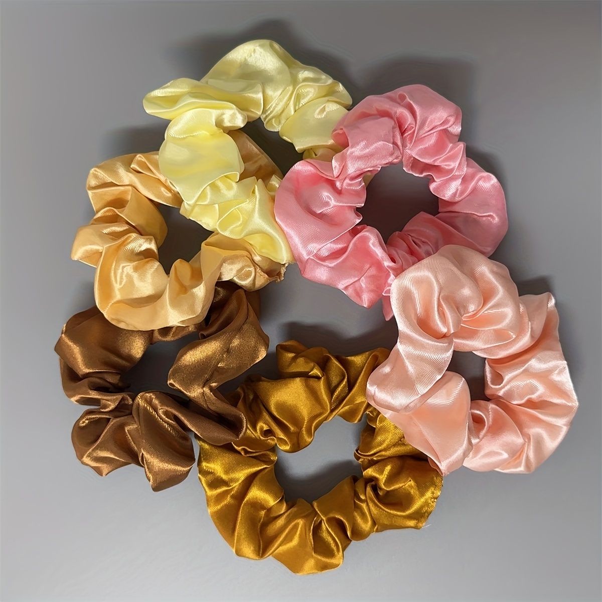 Elegant Sweet Scrunchie Set Soft Fabric Hair Ties Women - Temu