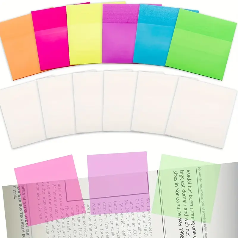 12 Pads Transparent Sticky Notes Multi color Sticky Note - Temu Australia 12 Pads Transparent Sticky Notes Multi color Sticky Note - Temu Australia