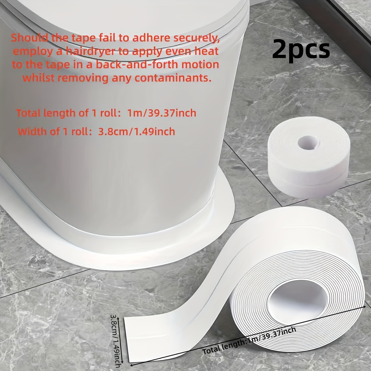 TEMU Caulking Tape Pvc Caulking Tape For Kitchen And Bathroom ...