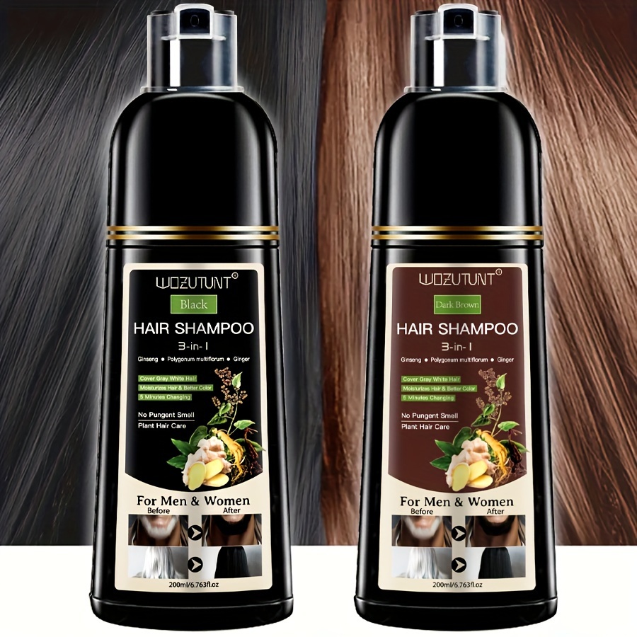 hair and beard color shampoo sold on Temu United States